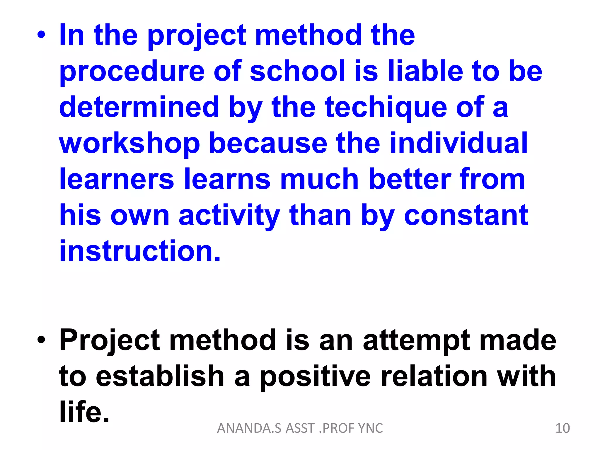 Project method anand ync | PDF