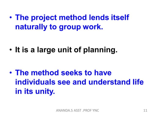 Project method anand ync | PPT