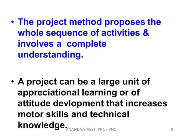 Project method anand ync | PPT