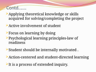 project method and it's techniques explained | PPT