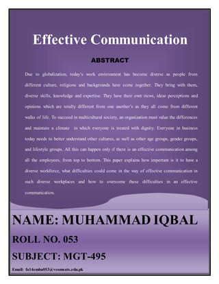 Effective Communication | DOCX