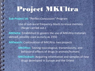 Cocktails With the CIA, Episode 7: Project MKUltra | ODP
