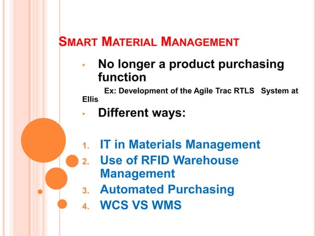 Smart material management | PPT