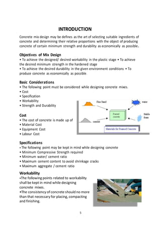 Project Report on Concrete Mix Design of Grade M35 | DOCX