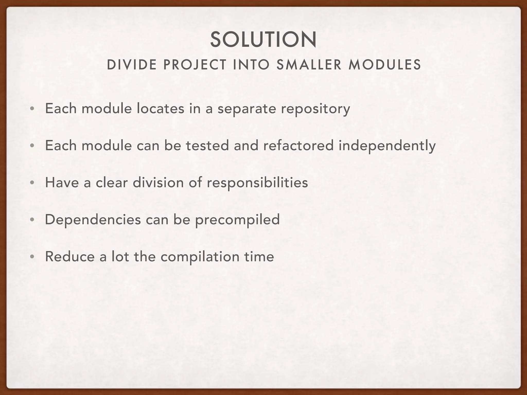 iOS Project modularisation