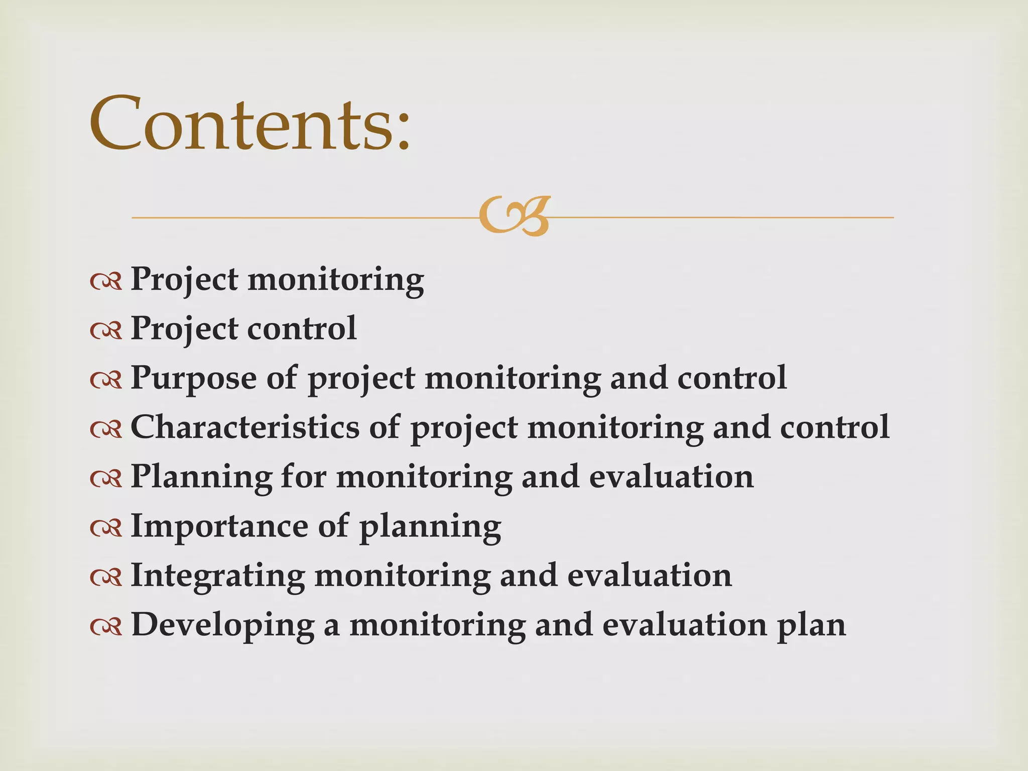 Project monitoring and control & planning for monitoring | PPTX