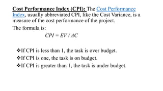Project monitoring & Earned Value Analysis | PPTX