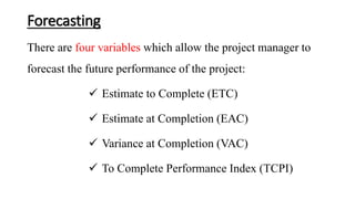 Project monitoring & Earned Value Analysis | PPTX