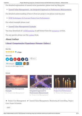 Project Monitoring Using Cost, Schedule Variance & EVM Performance Indicators | PDF | Business ...