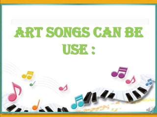 Art songs and composers | PPTX
