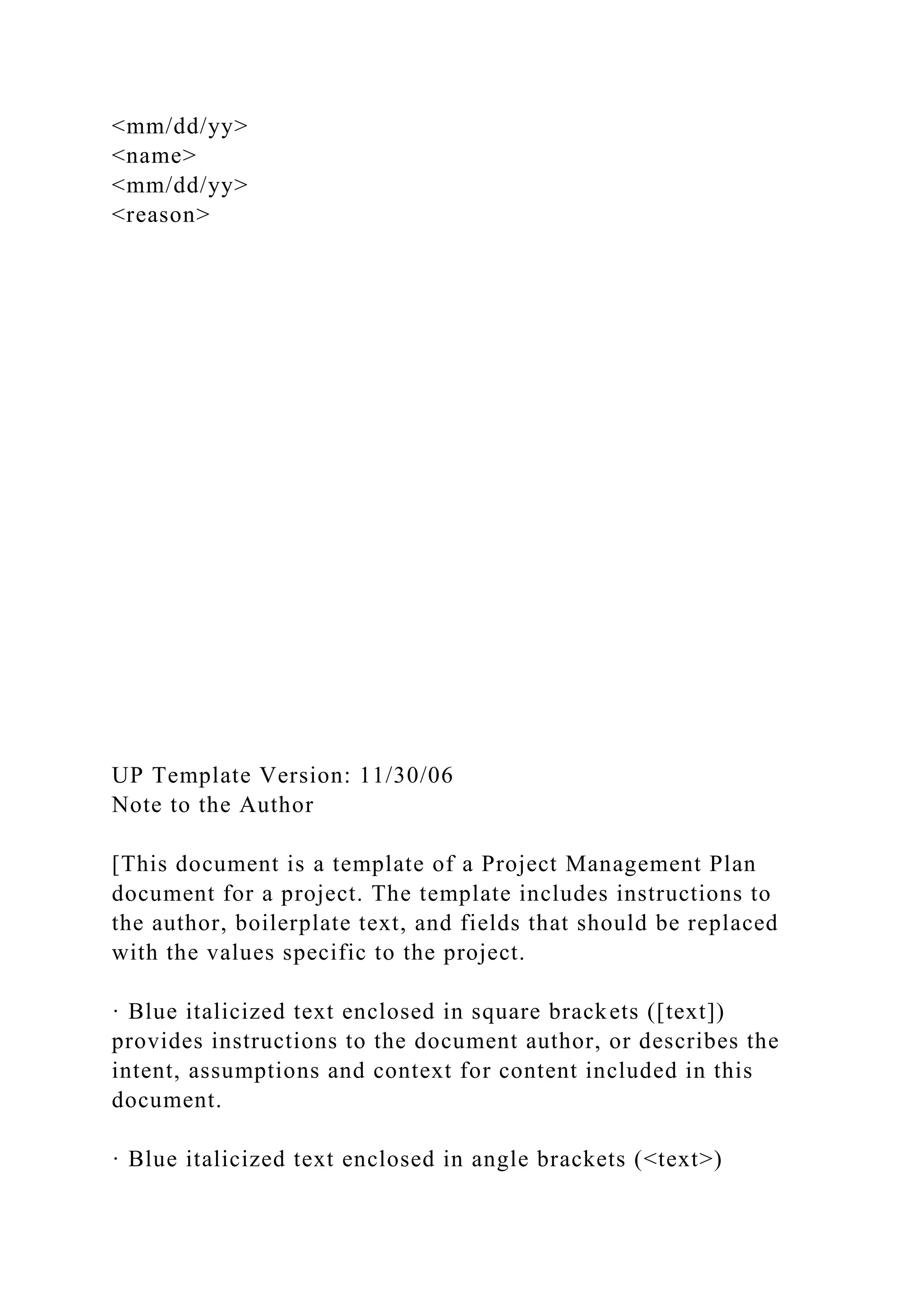 Project Name Project Management PlanVersion 1.0 Draf.docx | Technology & Computing