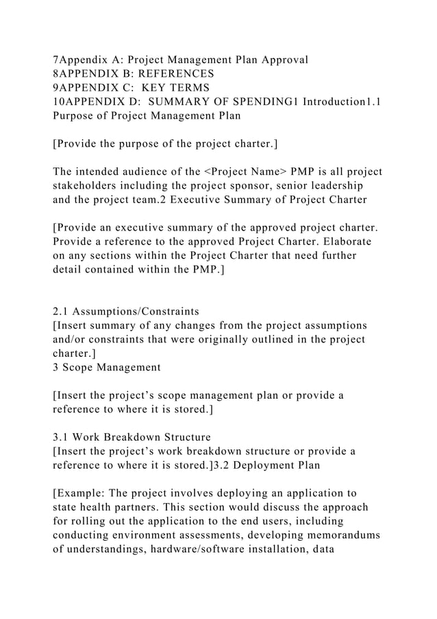 Project Name Project Management PlanVersion 1.0 Draf.docx | Technology ...