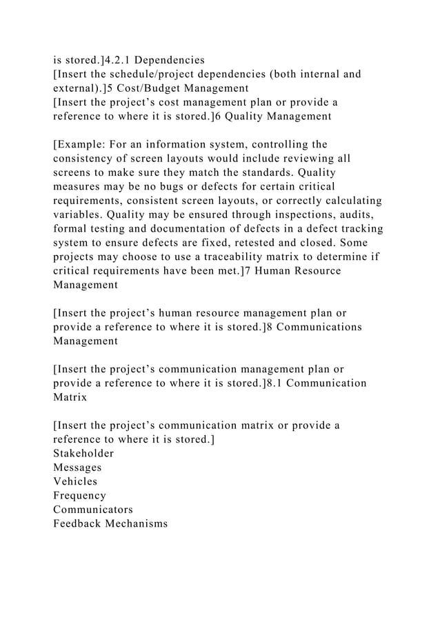 Project Name Project Management PlanVersion 1.0 Draf.docx | Technology & Computing