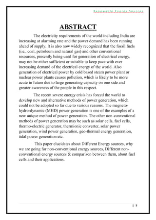 Renewable Energy Sources | PDF | Power and Energy Industry | Industries