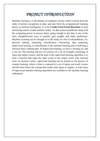 Credit card fraud detection using python machine learning | PDF