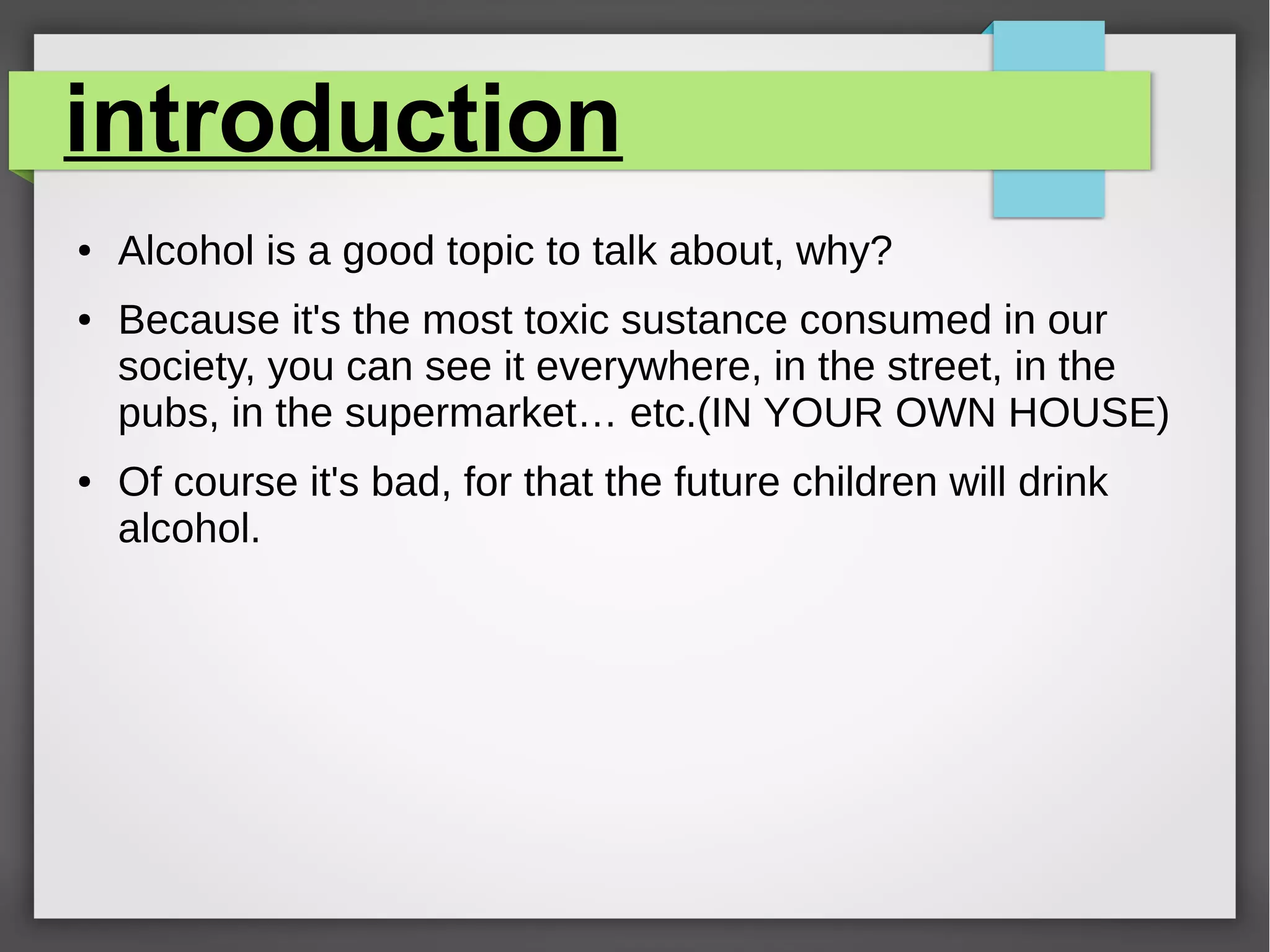 Project of alcohol | ODP