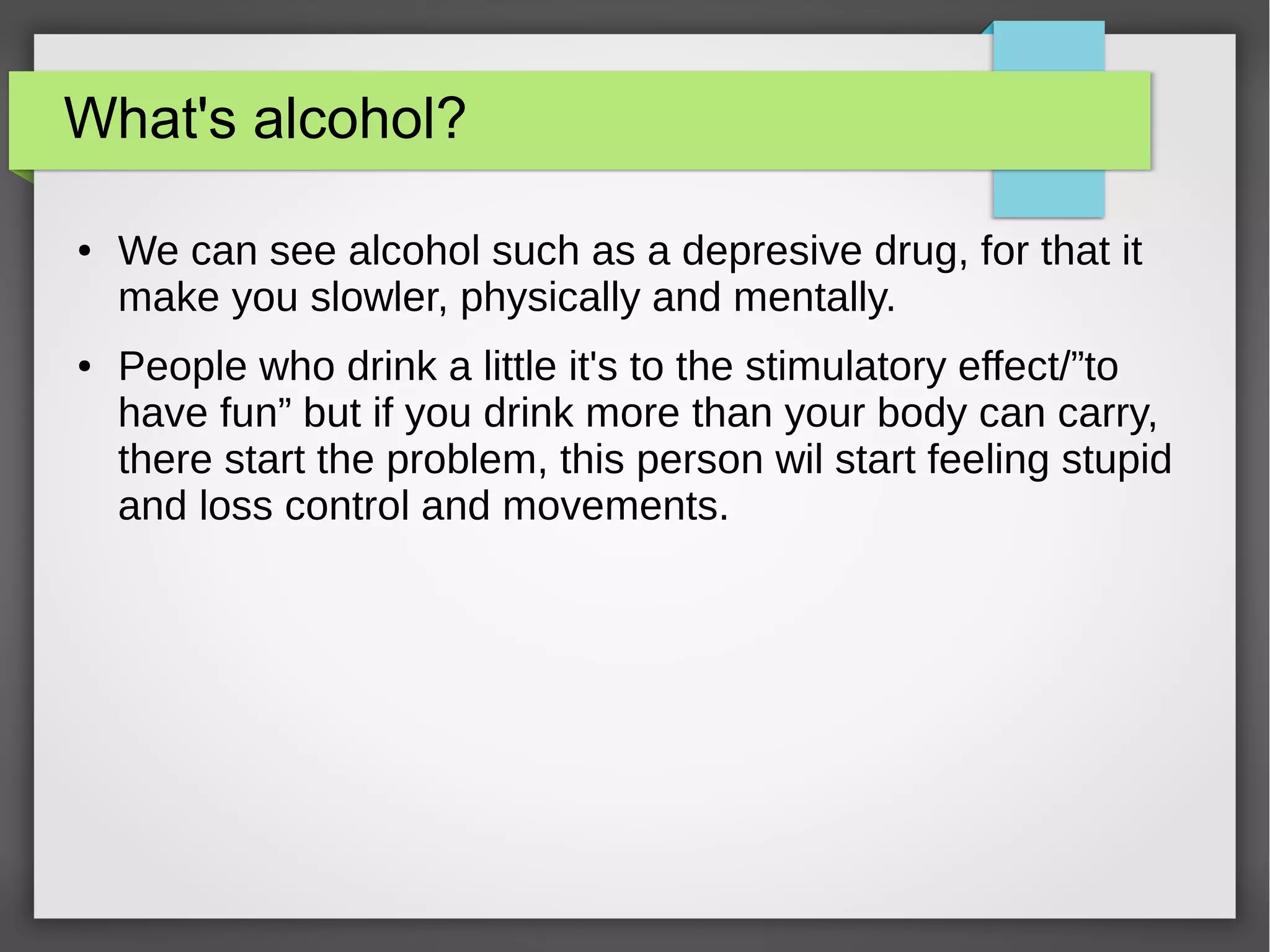 Project of alcohol | ODP
