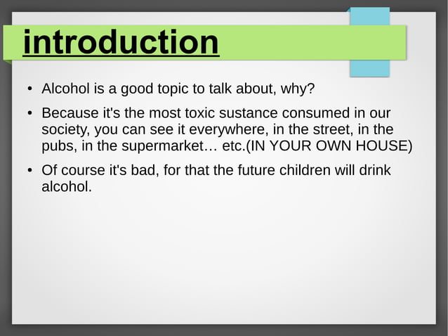 Project of alcohol | ODP