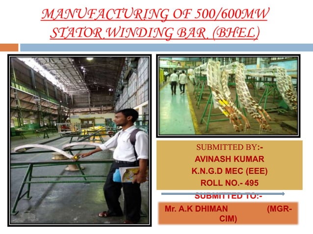 Manufacturing process of 500/600MW stator winding bar | PPTX | Physics ...
