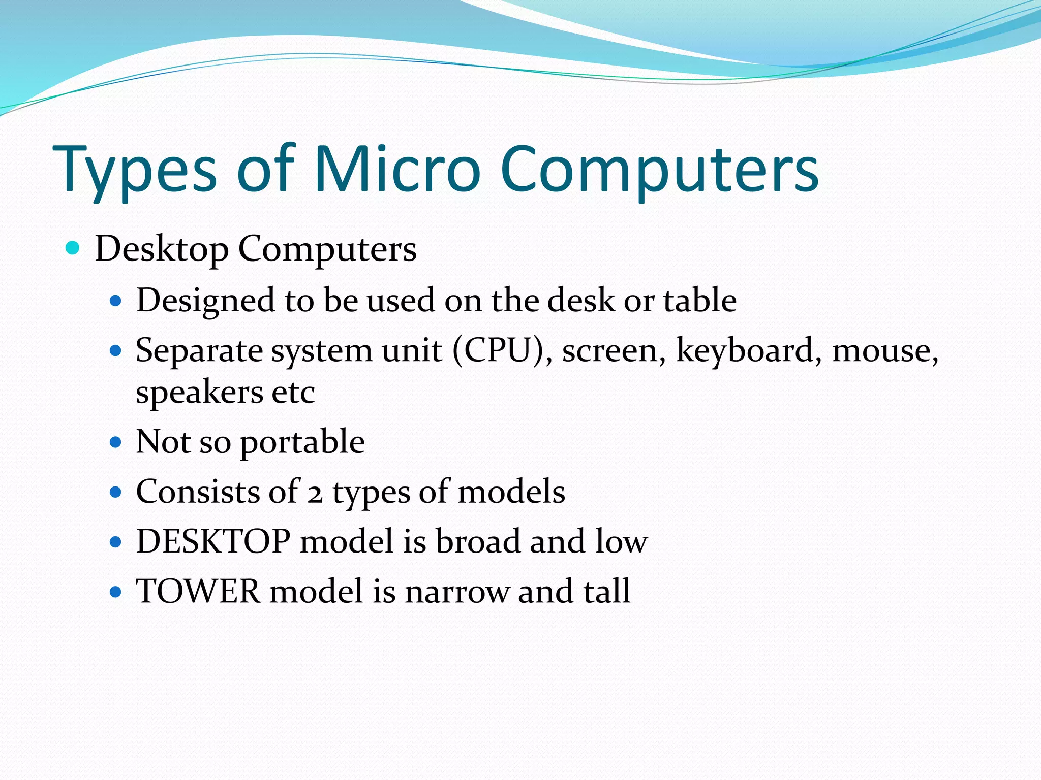 Types of computers | PPTX