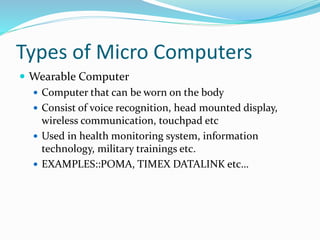 Types Of Micro Computers