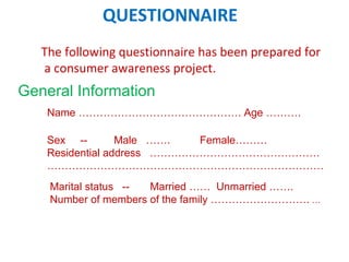 Project of consumer awareness | PPT