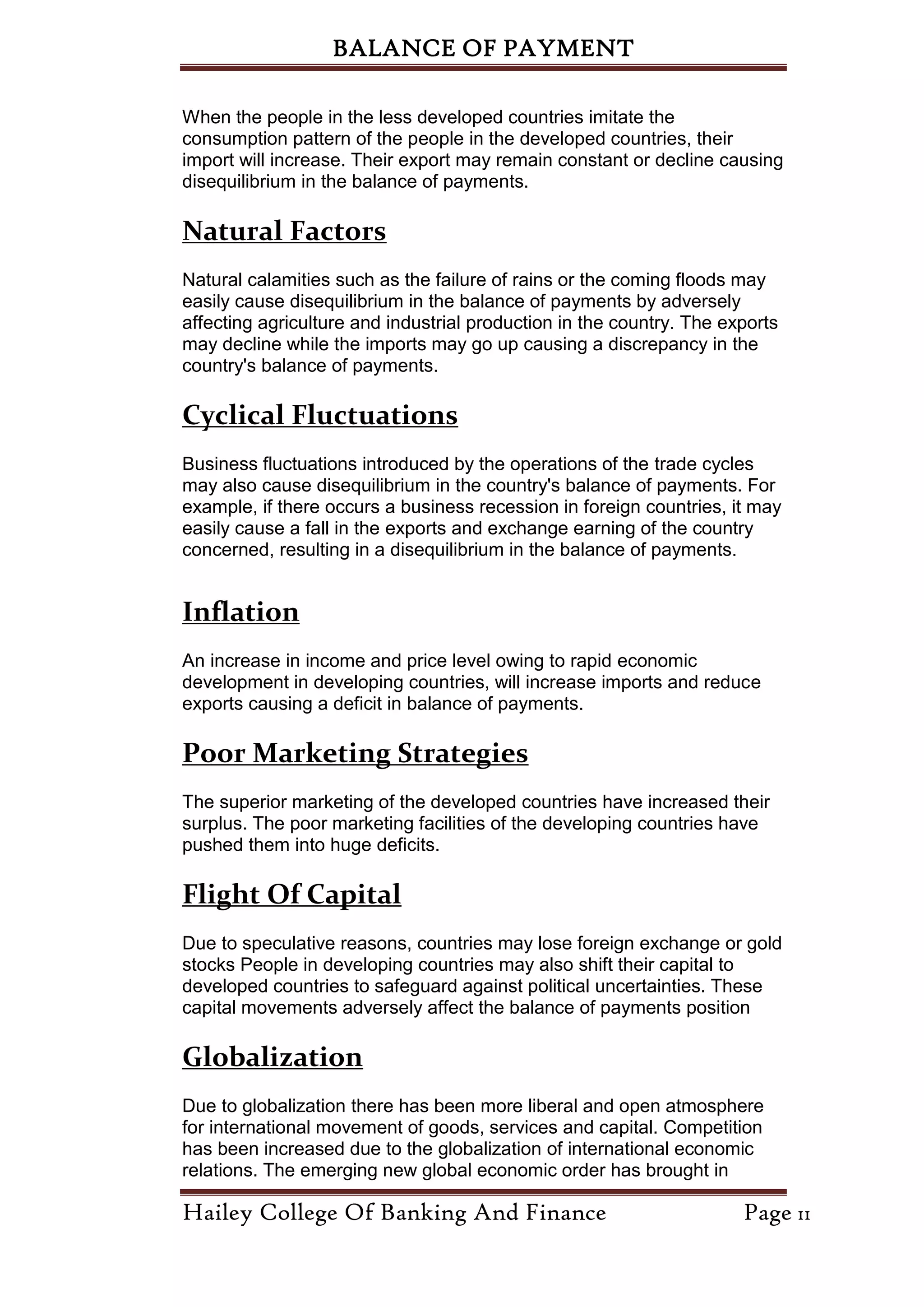 Project of eop (balance of payment) | DOCX
