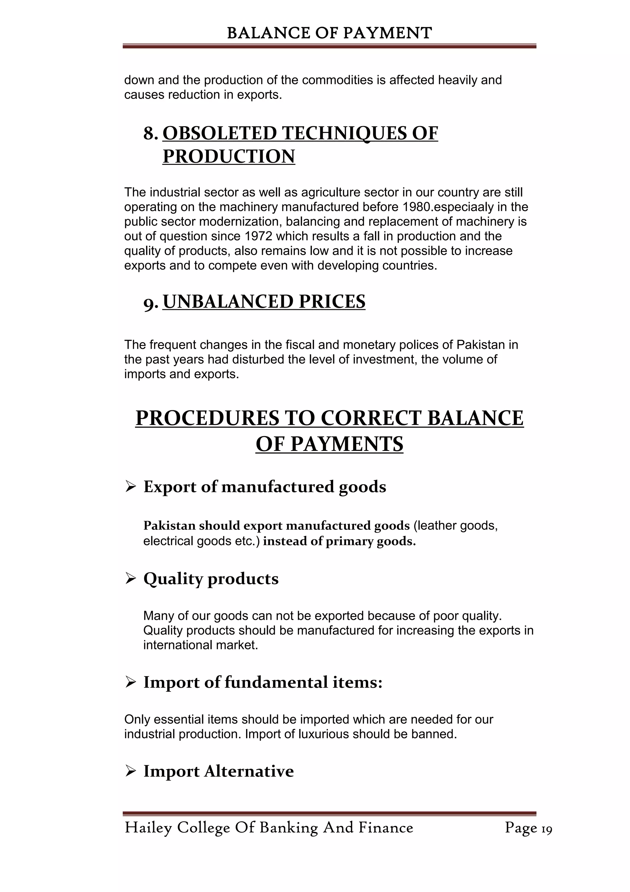Project of eop (balance of payment) | DOCX