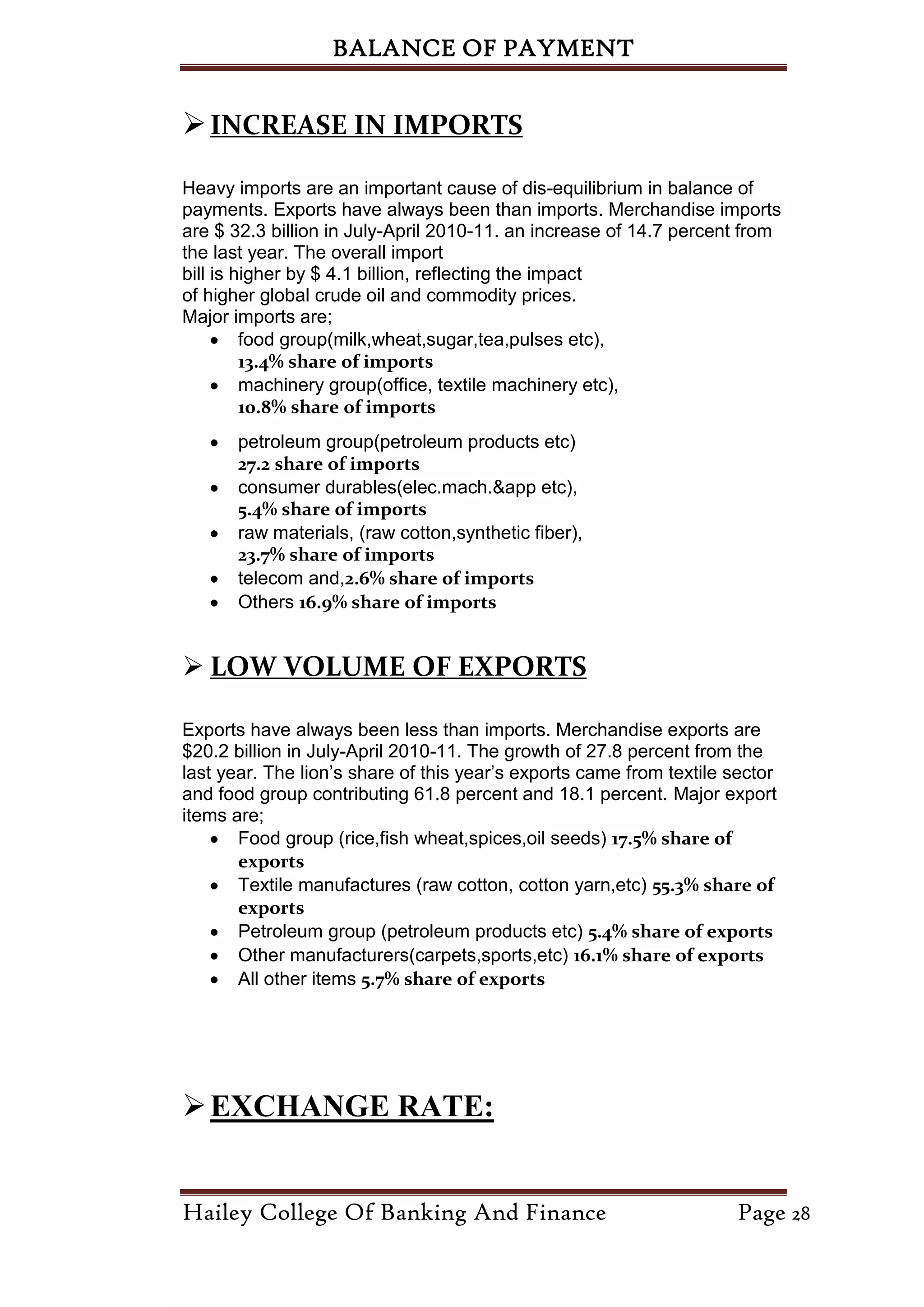 Project of eop (balance of payment) | DOCX