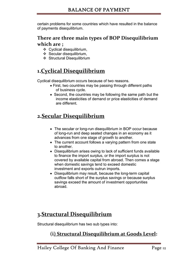 Project of eop (balance of payment) | DOCX