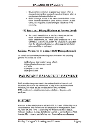 Project of eop (balance of payment) | DOCX