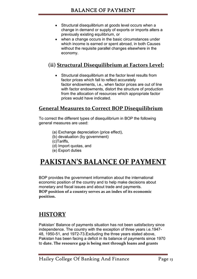 Project of eop (balance of payment) | DOCX