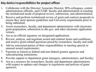 Project officer job description | PPTX