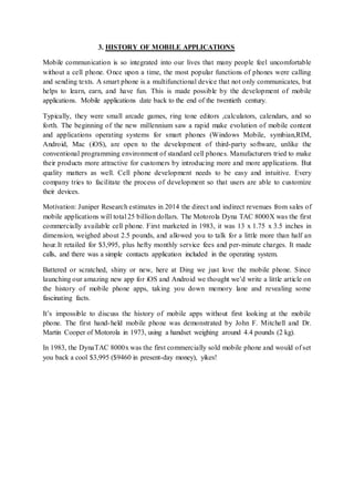 Project of mobile apps | DOCX