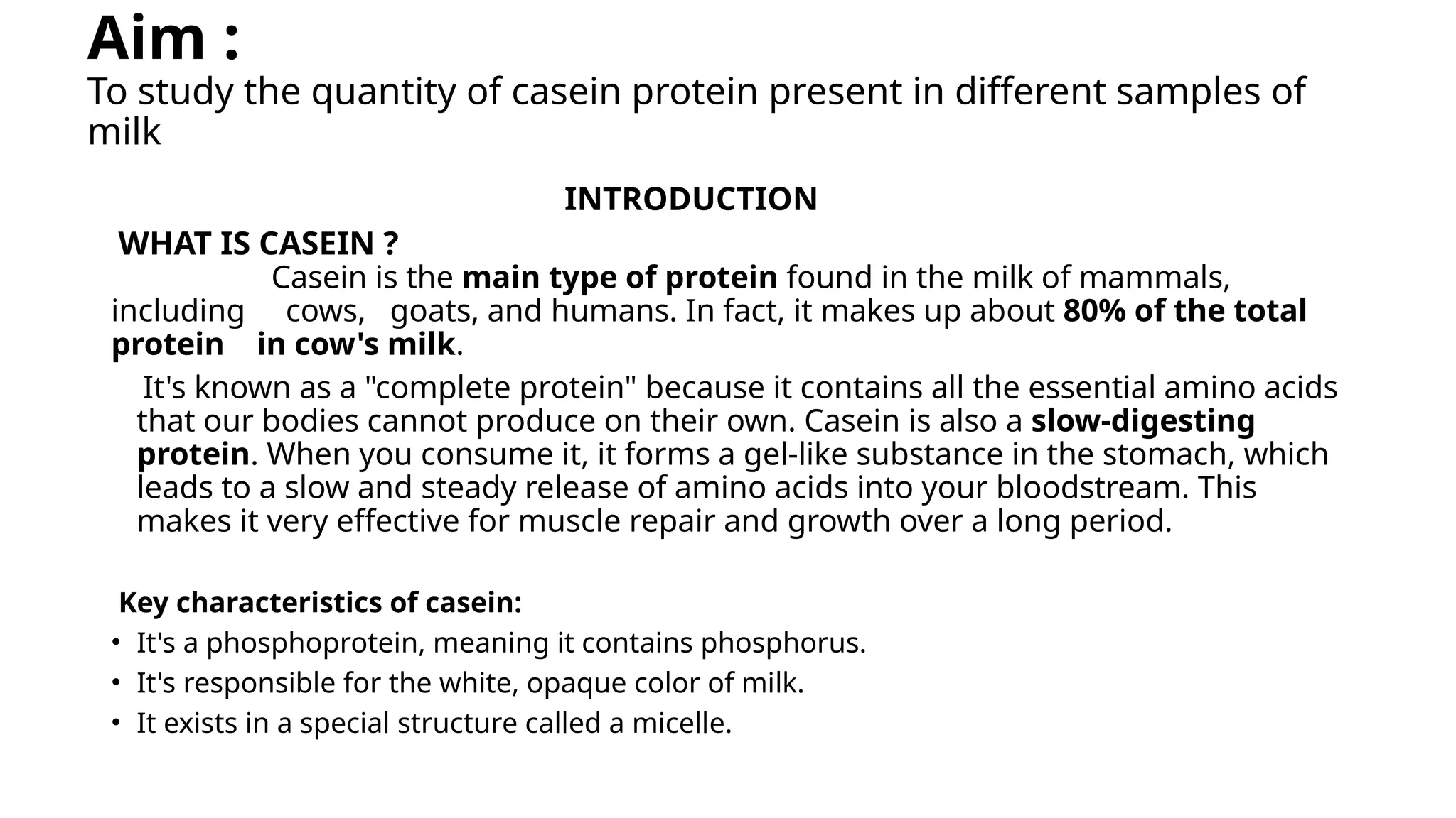 project of study of milk.ppt class 12 cb | PPTX