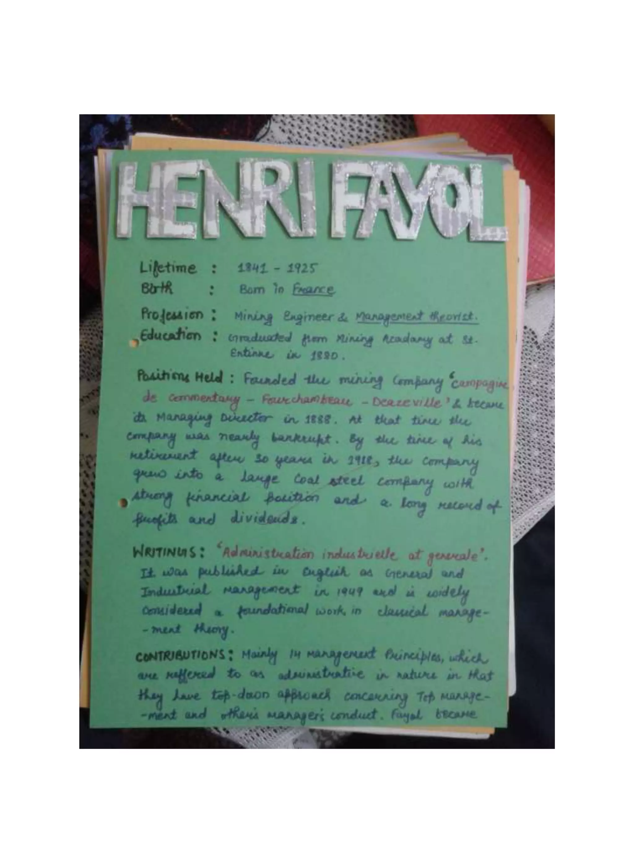 Project on Principles of management-Business studies project work | PPTX