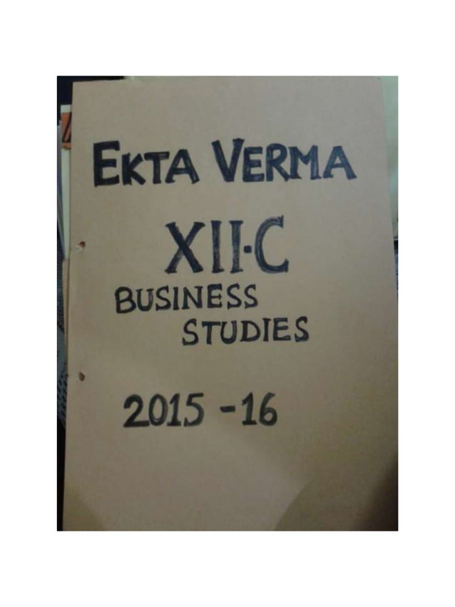 Project on Principles of management-Business studies project work | PPTX