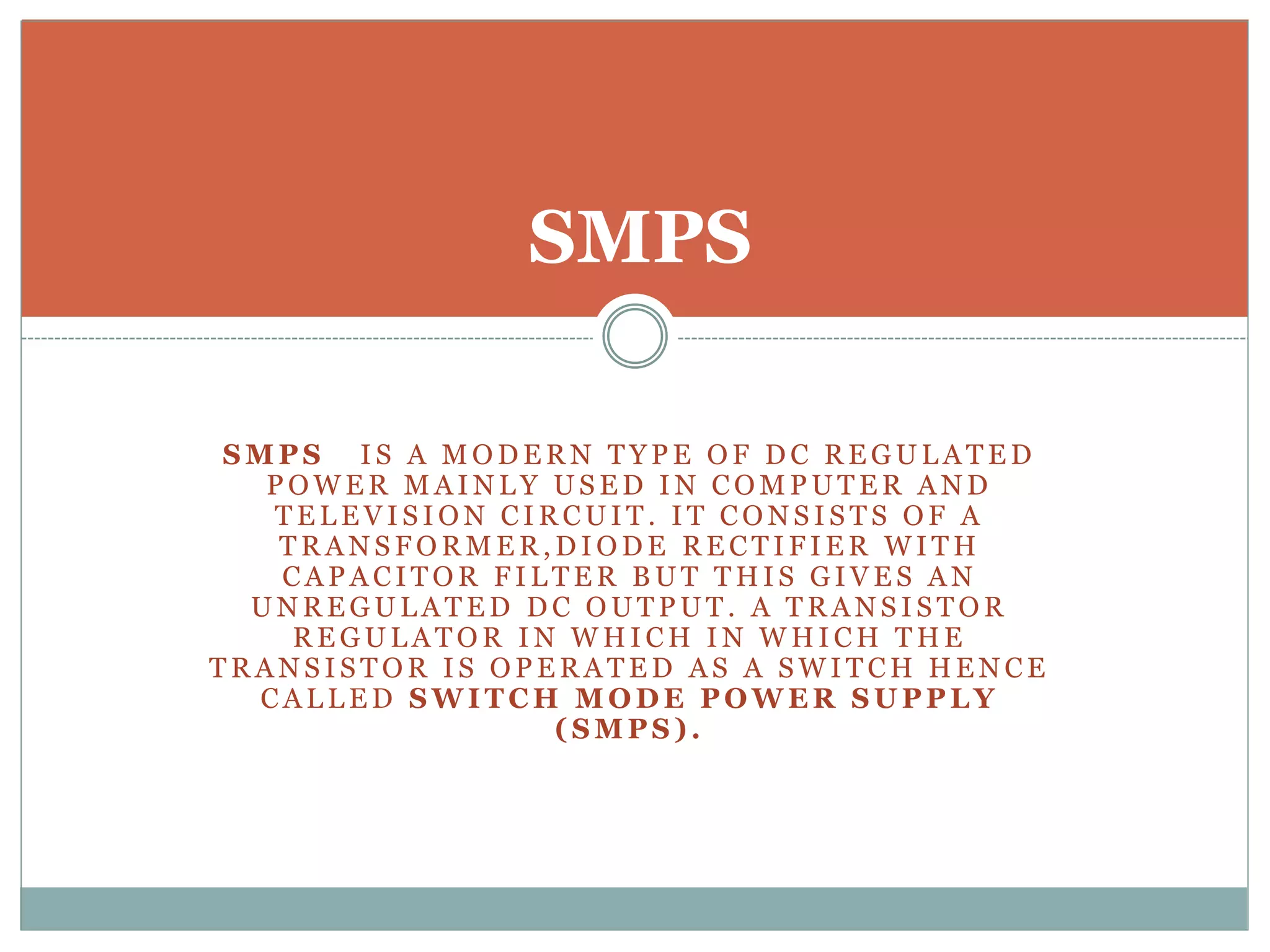 Inductors and Smps | PPTX
