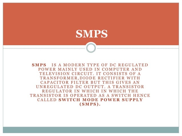 Inductors and Smps | PPT