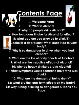 Project on alcohol! | PPTX