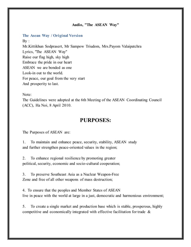 Project on ASEAN by Bhavna H. Raval | DOCX