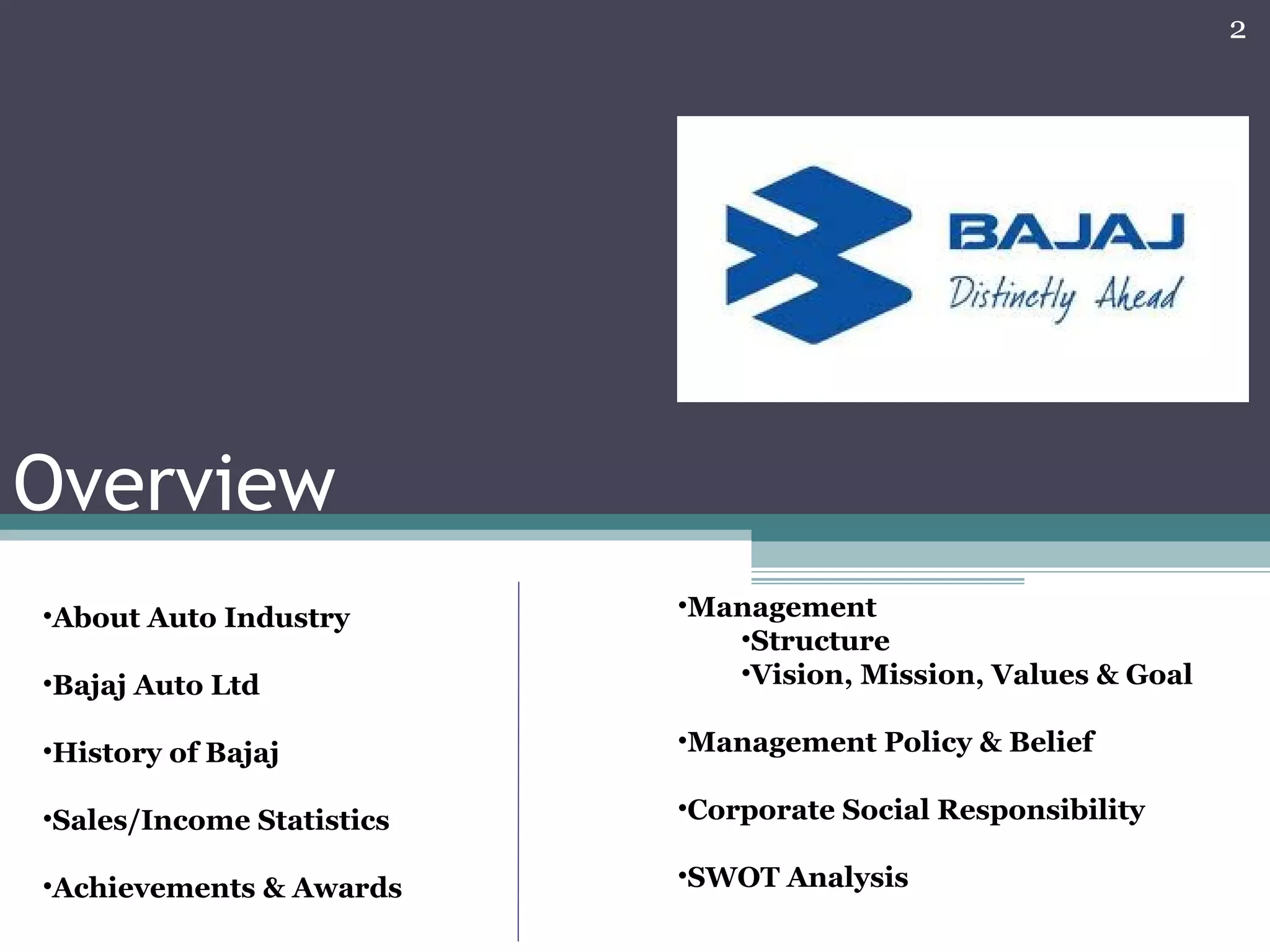 Project on bajaj Auto Ltd | PPT