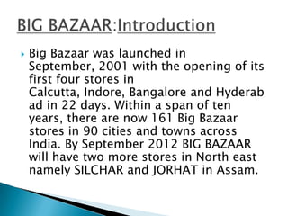 Project on bigbazaar | PPT