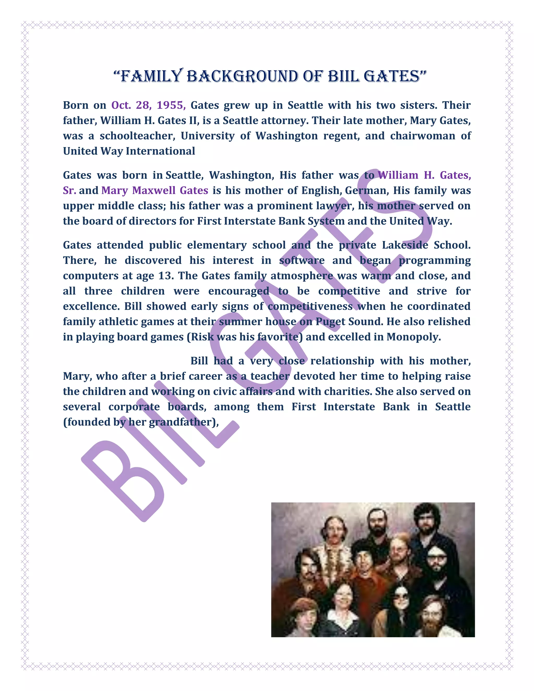 Project on bill gates | DOCX