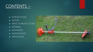 Project on Brush Cutter (Grass Cutter PPT) | PPTX