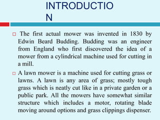 project on Design & fabrication of grass cutting machine.ppt