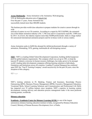 Project on educational institute | PDF