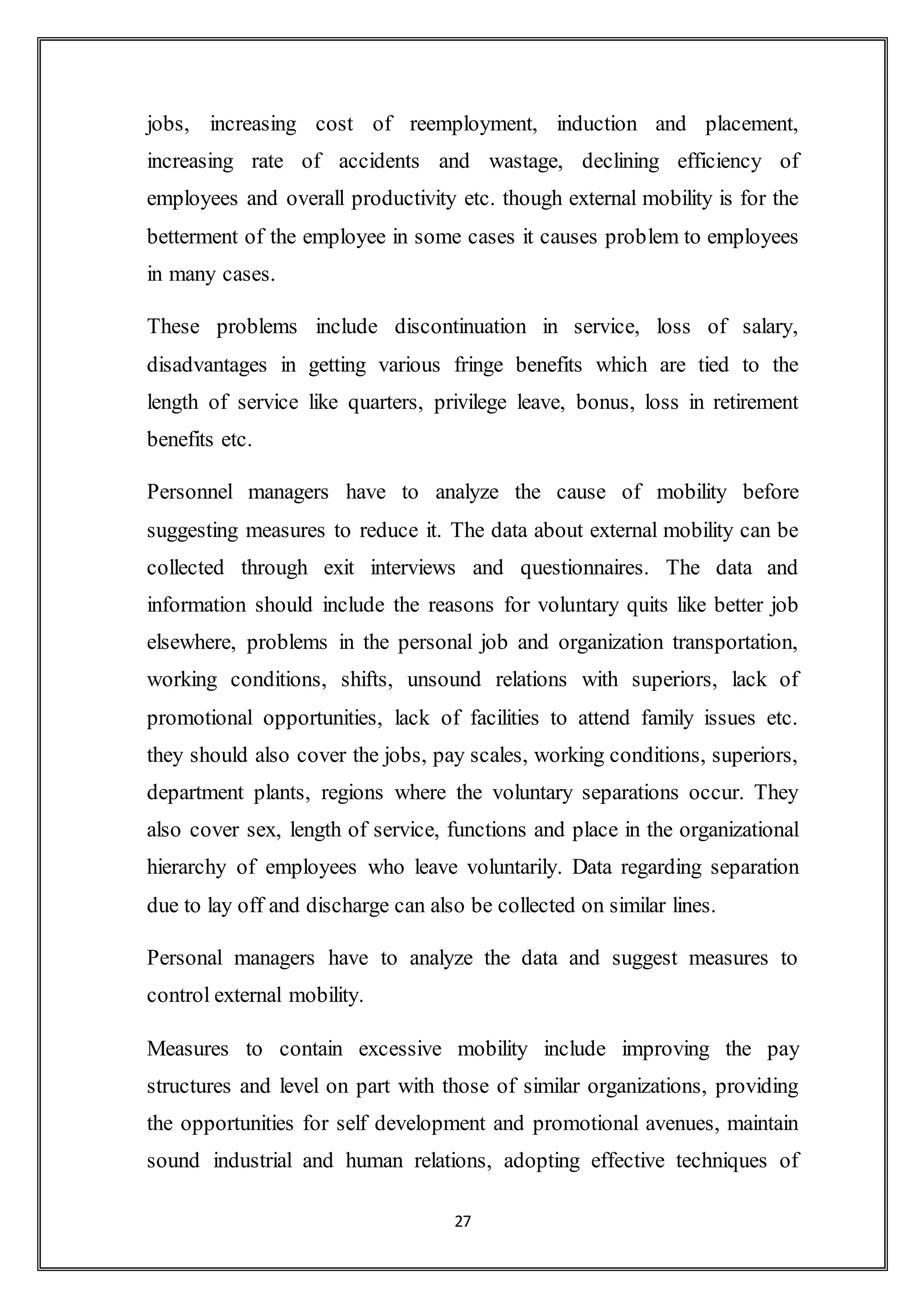 Project On EMPLOYEES ABSENTEEISM | DOCX