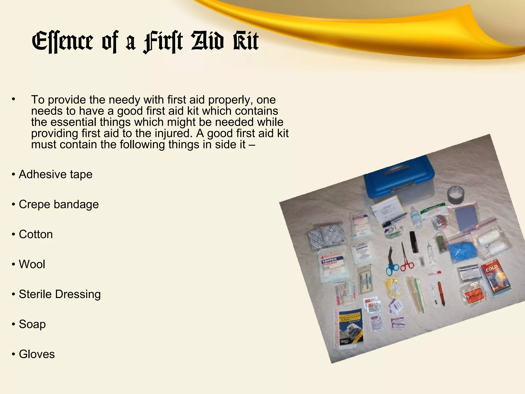 Project on first aid | PPT