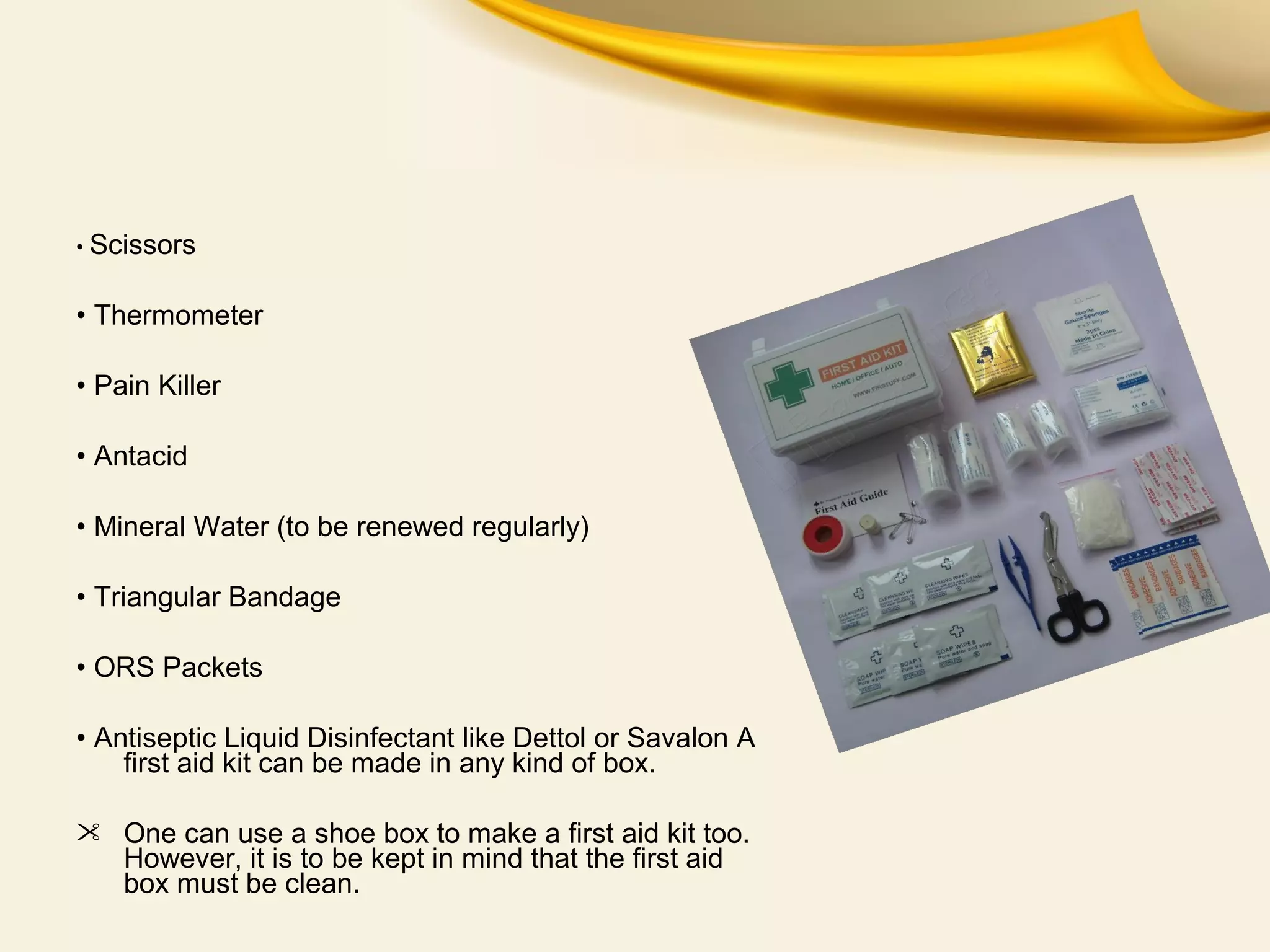 Project on first aid | PPT | First Aid | Injuries